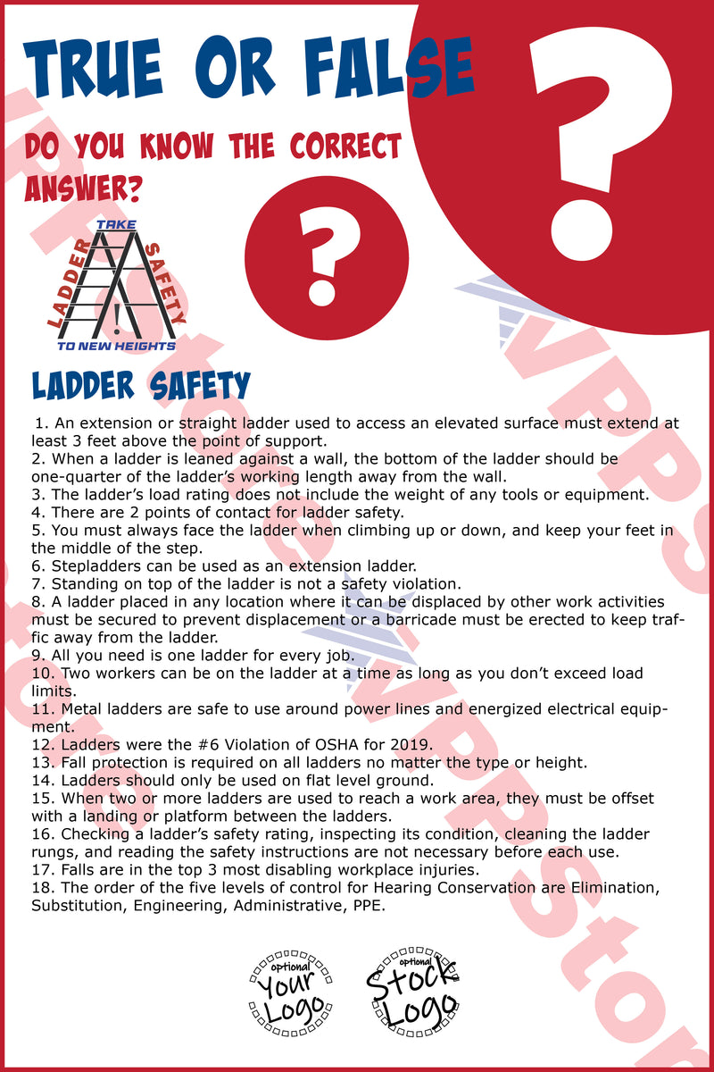 Ladder Safety Poster CCOHS: Ladder Safety Infographic