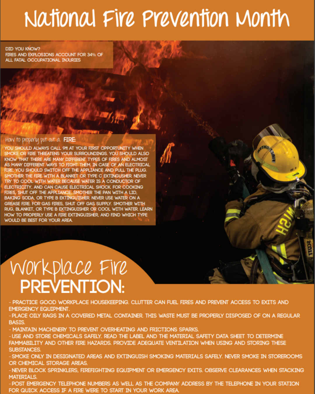 Fire Safety Month Poster